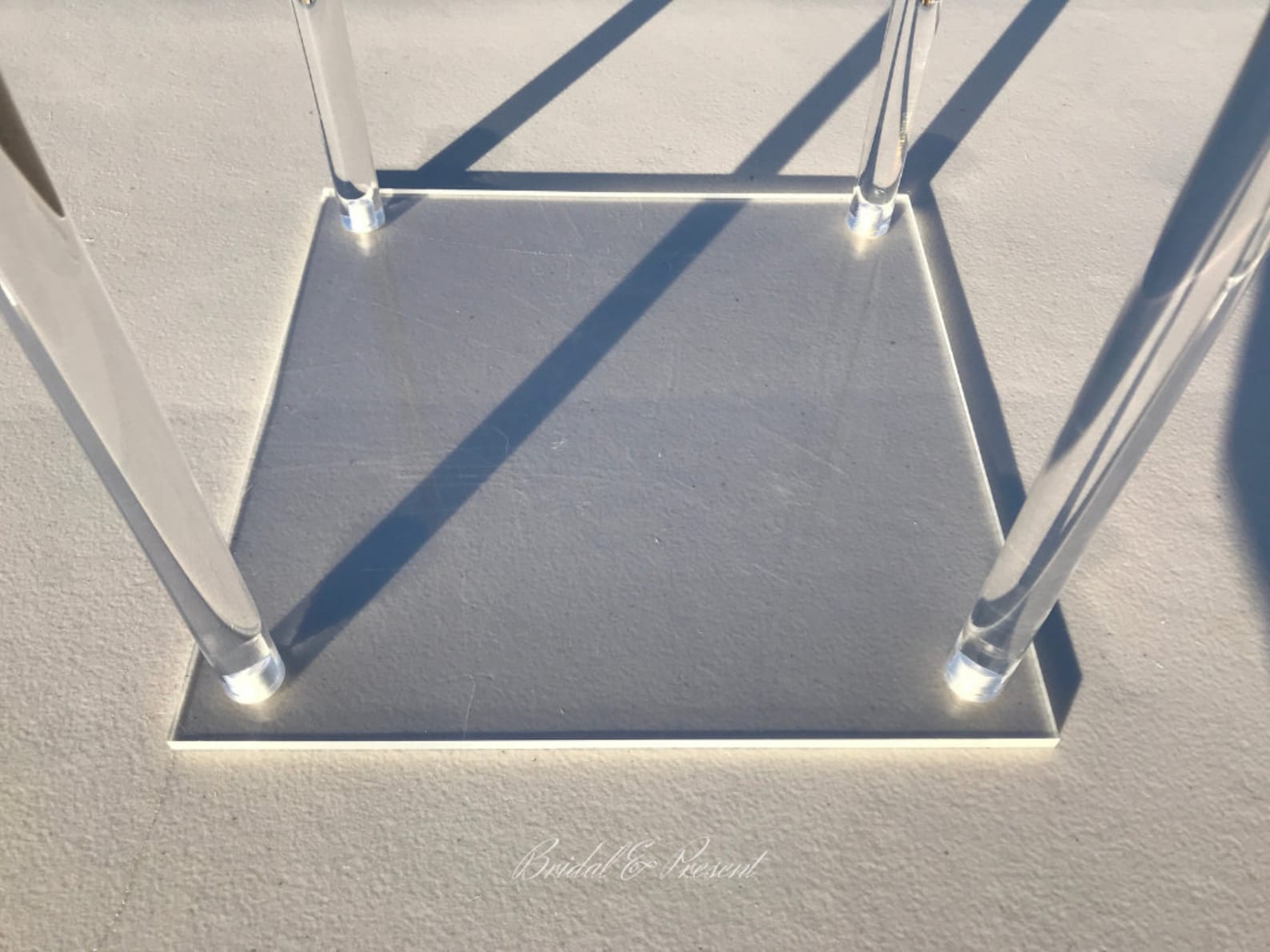 Acrylic 10" Base Rectangular Tall Centerpiece/geometric Flower Stand ...