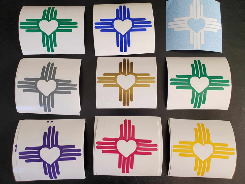 Zia Heart Symbol Decal, Zia Decal, New Mexico Zia Symbol, Zia, Heart - Etsy