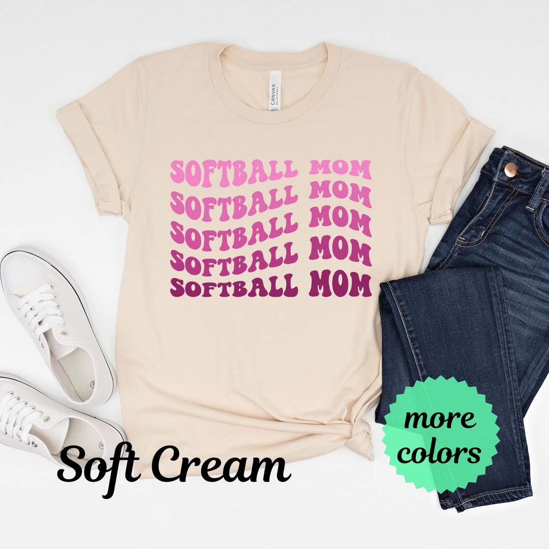 Retro Pink Softball Mom Shirt, Softball Mom Shirt Gift, Cute Softball ...