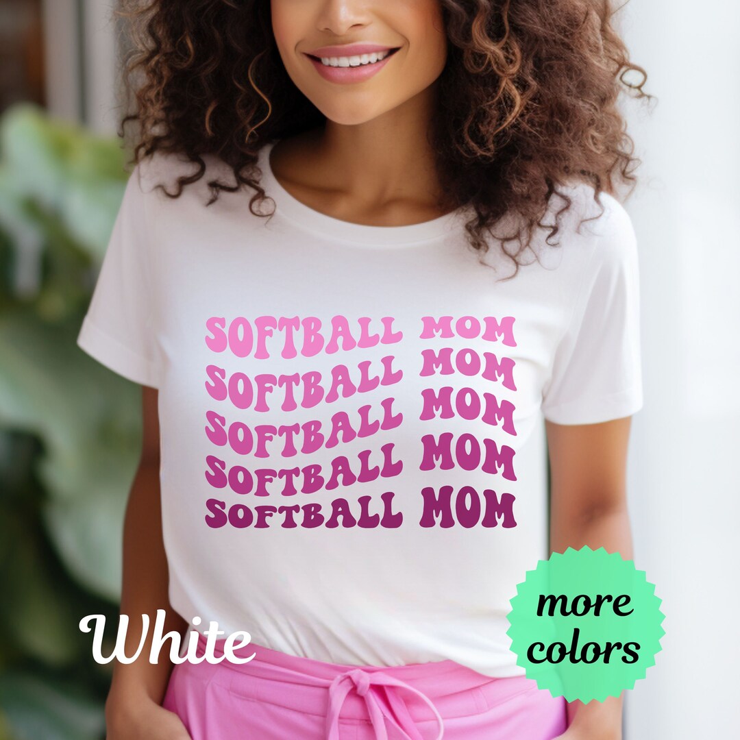 Retro Pink Softball Mom Shirt, Softball Mom Shirt Gift, Cute Softball ...