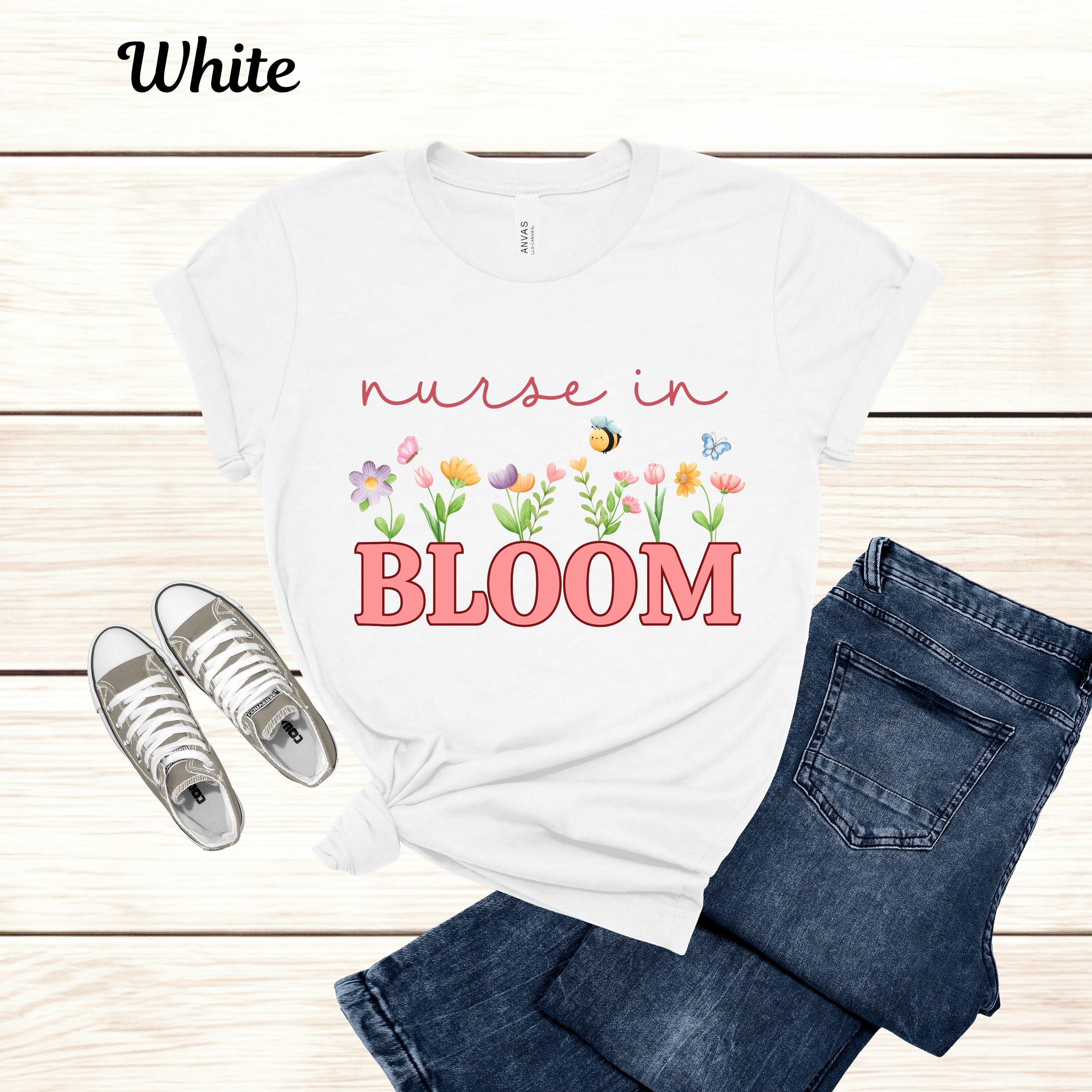 Spring Floral Nurse Shirt, Student Nurse Shirt Gift, Floral RN ...