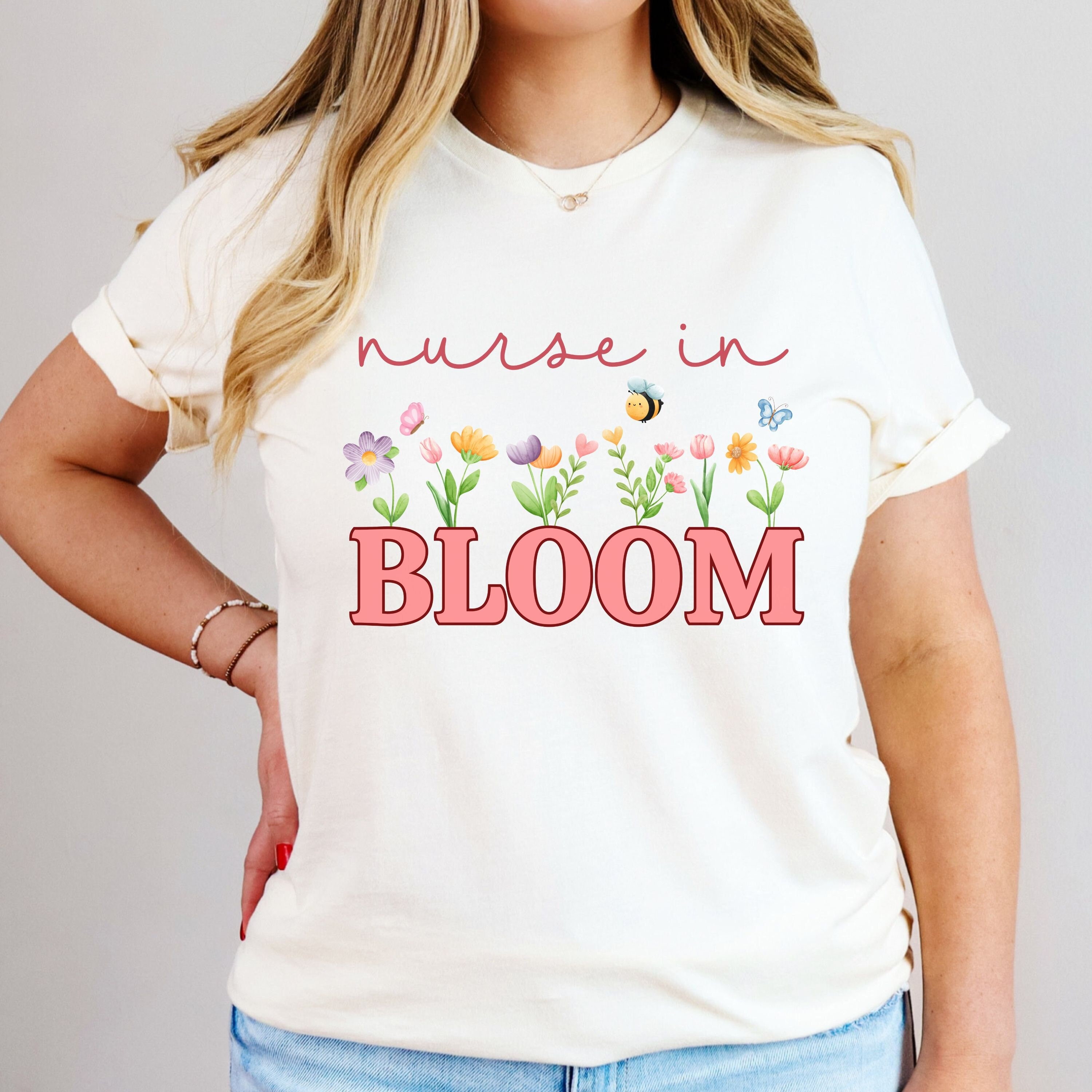 Spring Floral Nurse Shirt, Student Nurse Shirt Gift, Floral RN ...