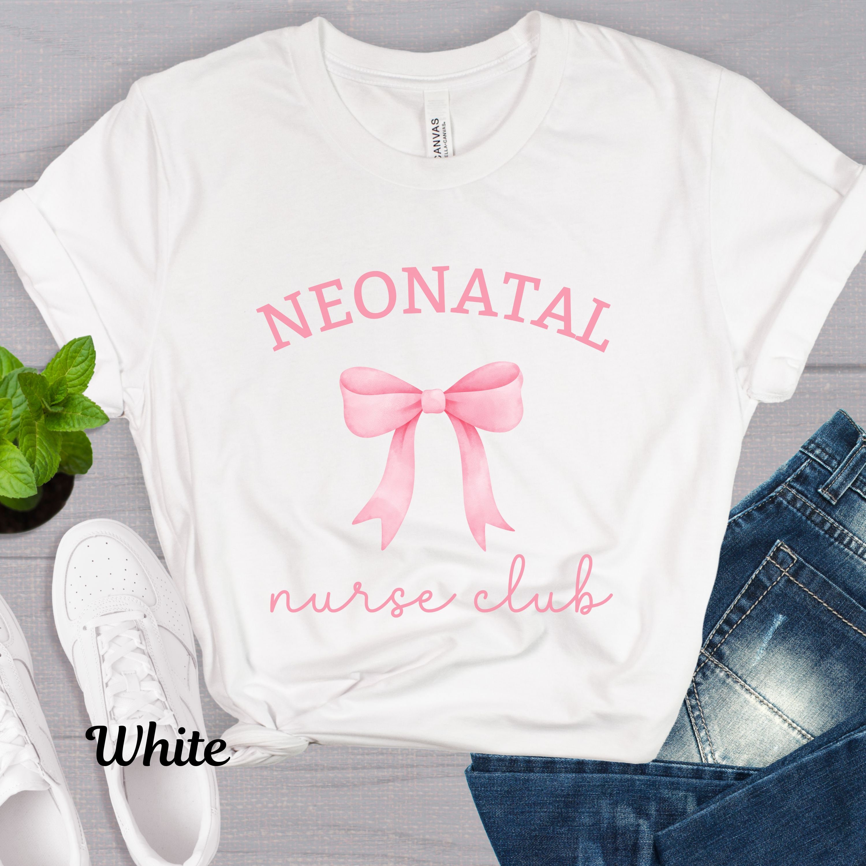 Coquette Neonatal Nurse Shirt, NICU Nurse Bow Shirt, Cute Nicu RN Nurse ...