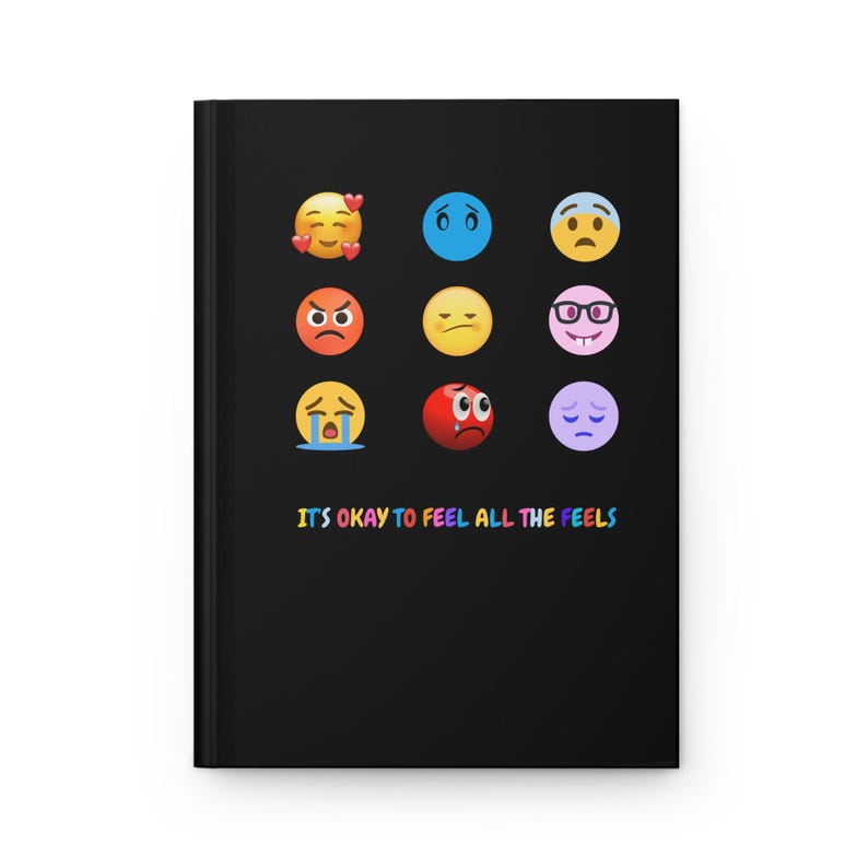 Emotional Emoji Hardcover Journal, Express Your Feelings, Diary, Mood ...