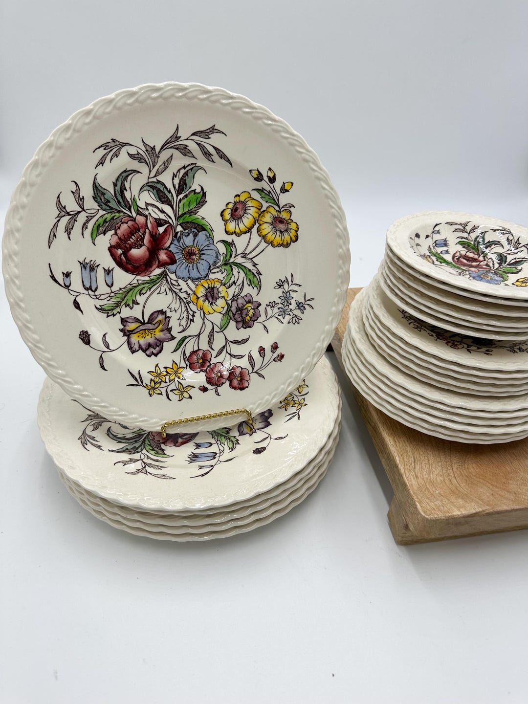 Vintage Vernon Kilns Mayflower Floral China - Etsy