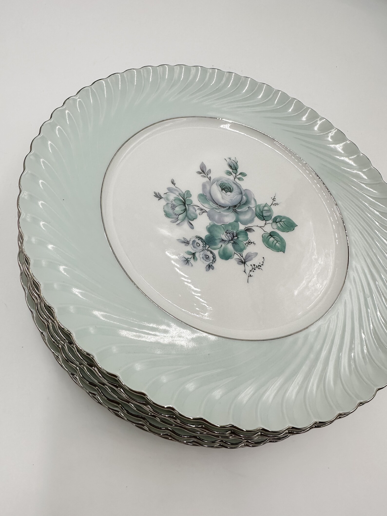 Royal Tettau Dawn Rose Blue German Dinner Plate - Etsy