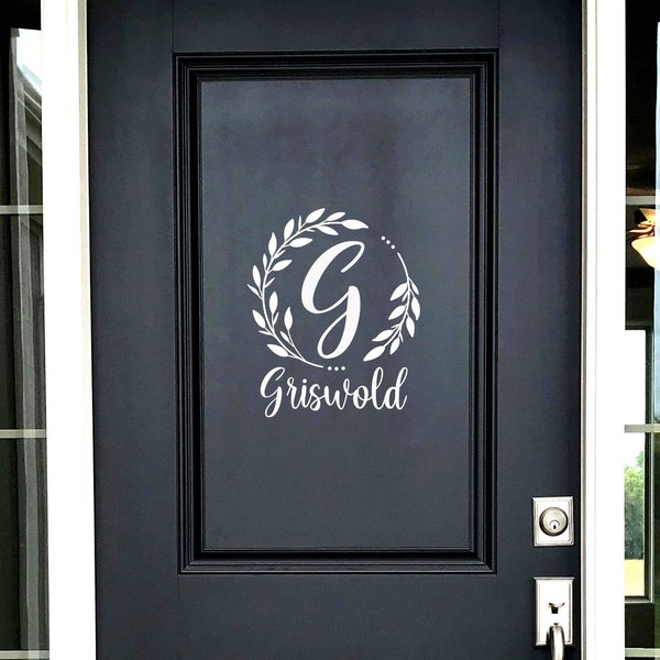 Monogram Door Decals - Etsy