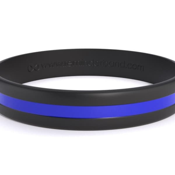 Rubber Blue Line Bracelet - Etsy