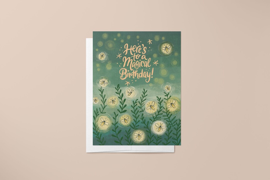 Firefly / Lightning Bug Magical Birthday Card - Etsy