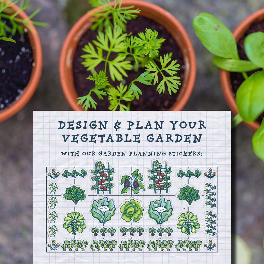 Garden Planning & Design Sticker Sets for Vegetable Gardens - Etsy