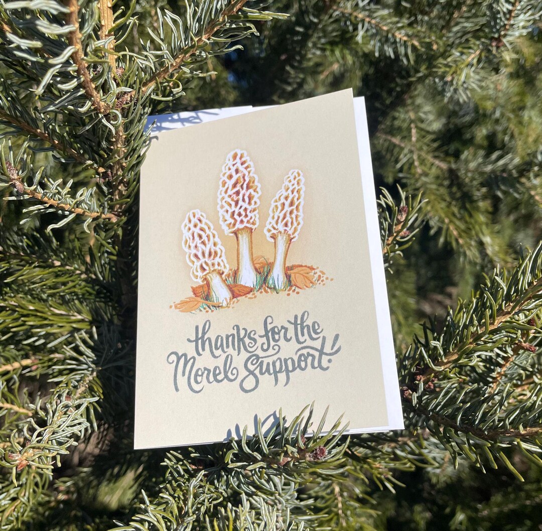 Thanks for the Morel Support Card (moral Support) - Etsy