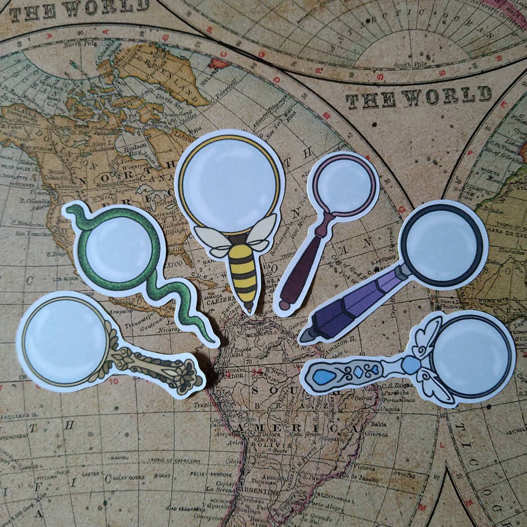 Magnifying Glass Sticker Set - Etsy