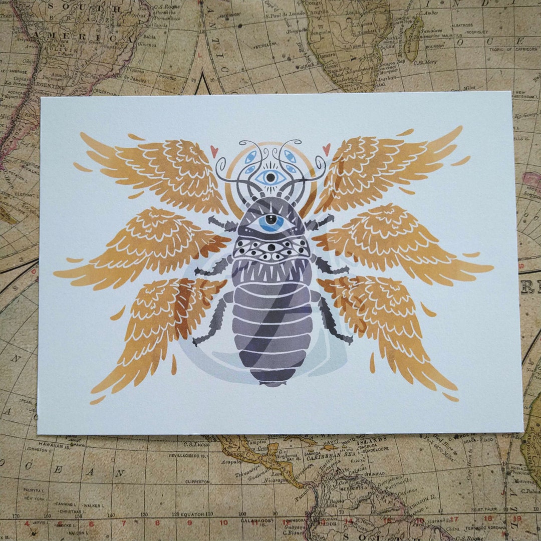 Biblically Accurate Cockroach || A5 Print - Etsy