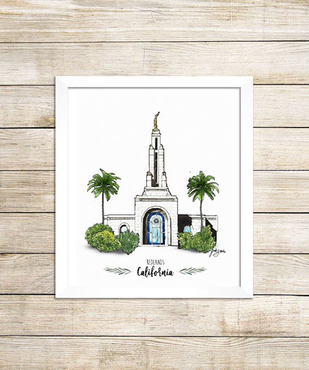 Redlands Temple Watercolor Digital Download - Etsy