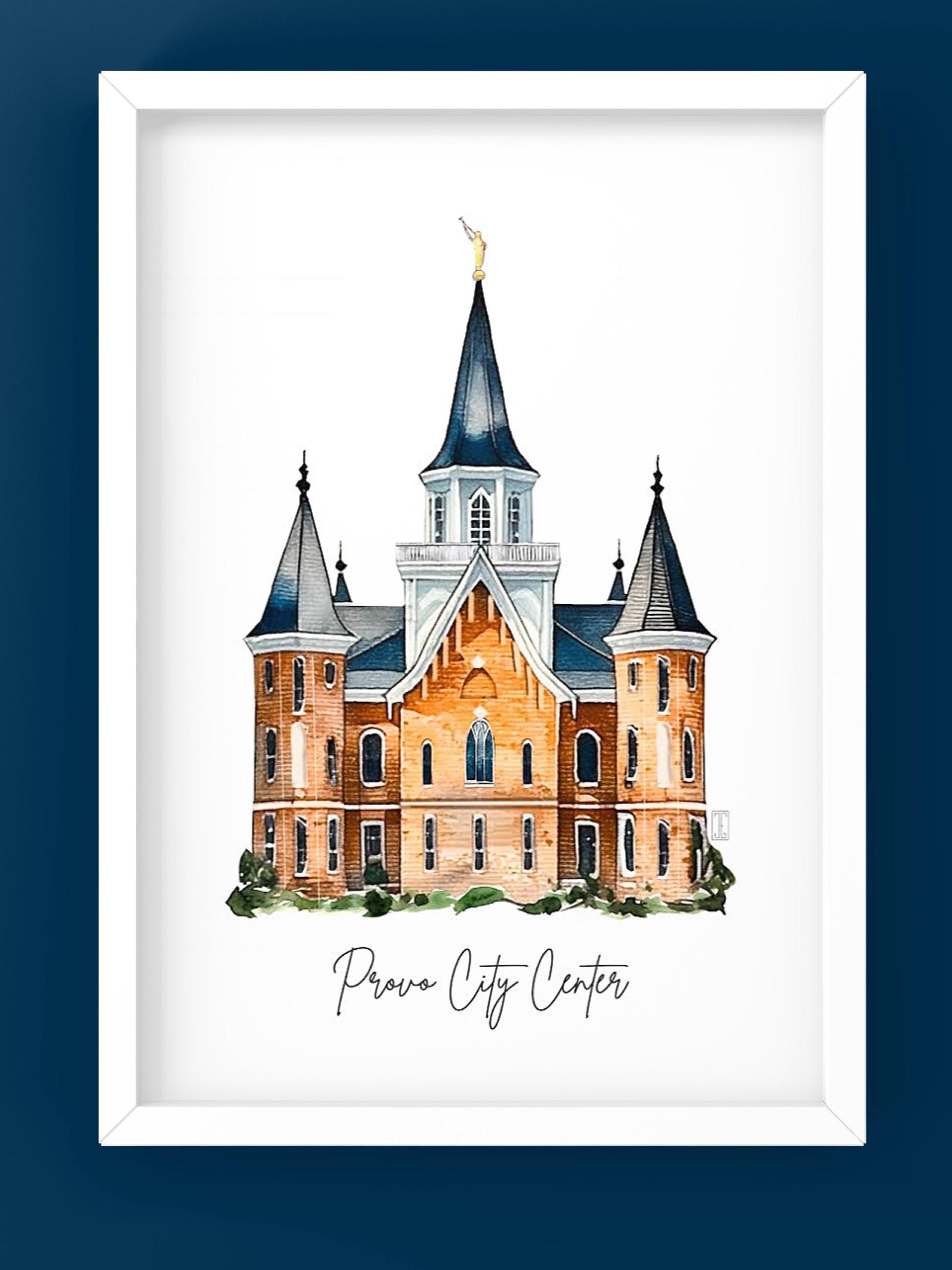 Provo City Center Temple Watercolor Painting Digital Download - Etsy