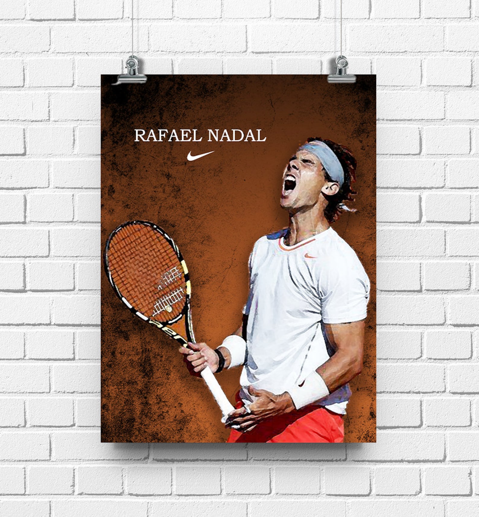 Rafael Nadal Poster Tennis King of Clay Roland Garros | Etsy