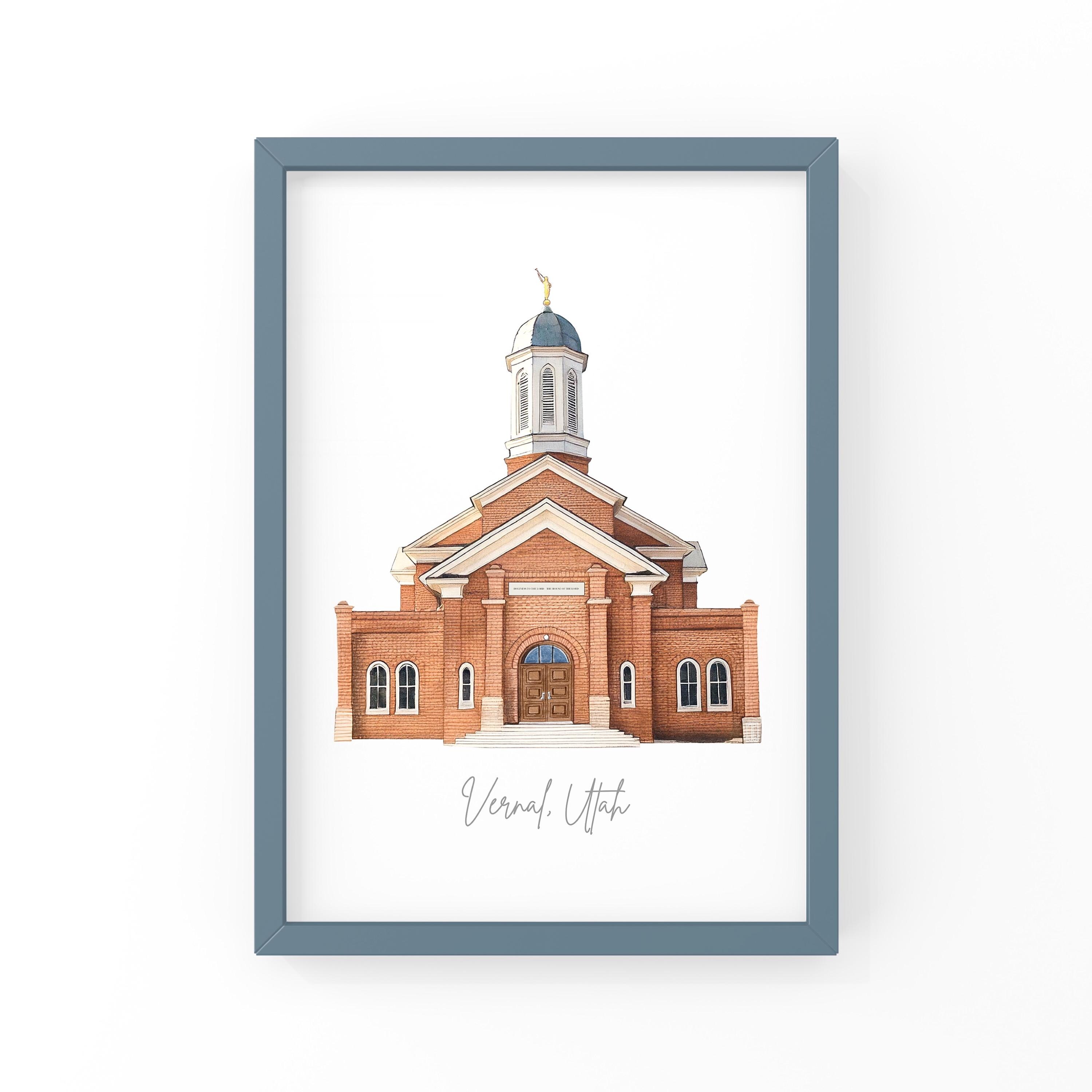 Vernal Utah LDS Temple Watercolor Digital Download - Etsy