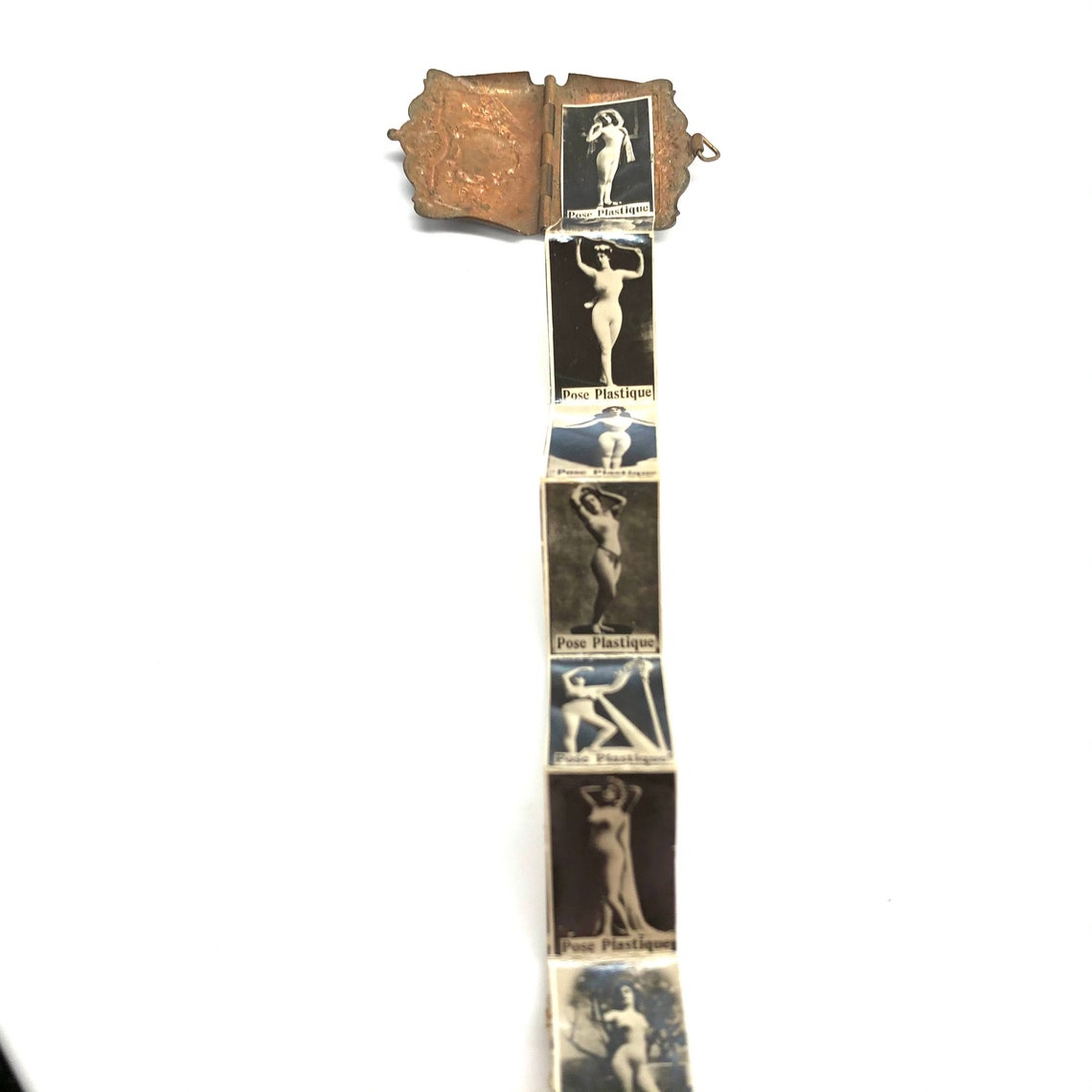 Rare 1800s Victorian Risque Pose Plastique Photo Brass Locket | Etsy