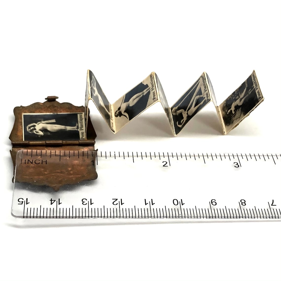 Rare 1800s Victorian Risque Pose Plastique Photo Brass Locket - Etsy