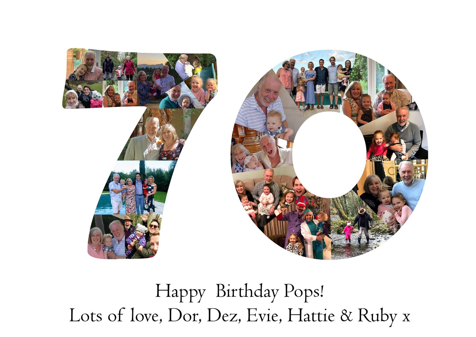 Collage de números, Collage de nombre, Collage de fotos, Número Photo ...