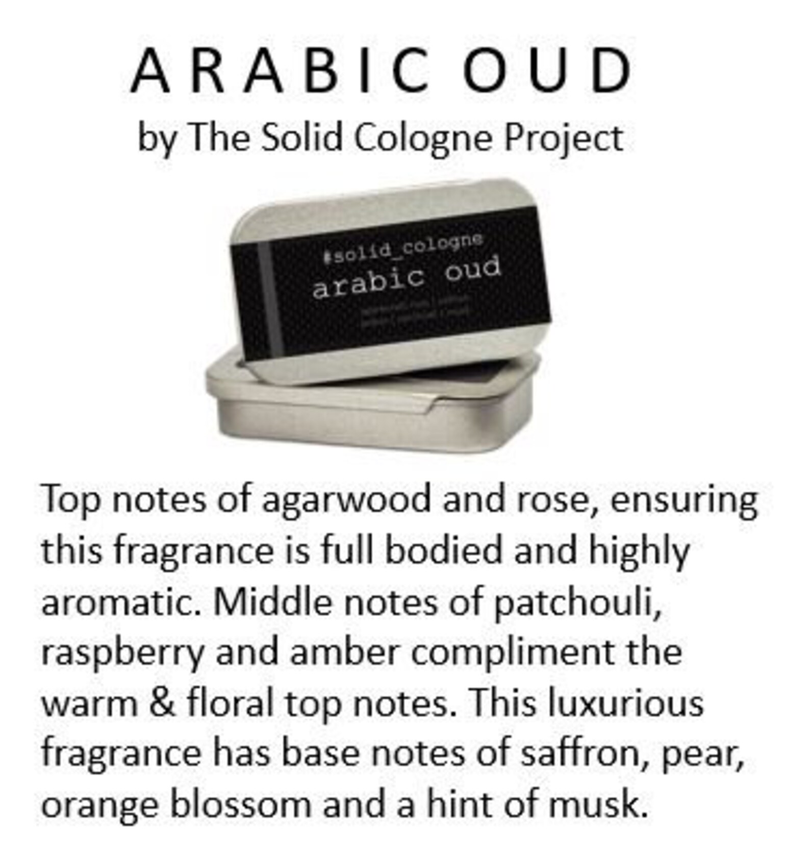 Arabic Oud Solid Cologne Made in Scotland - Etsy