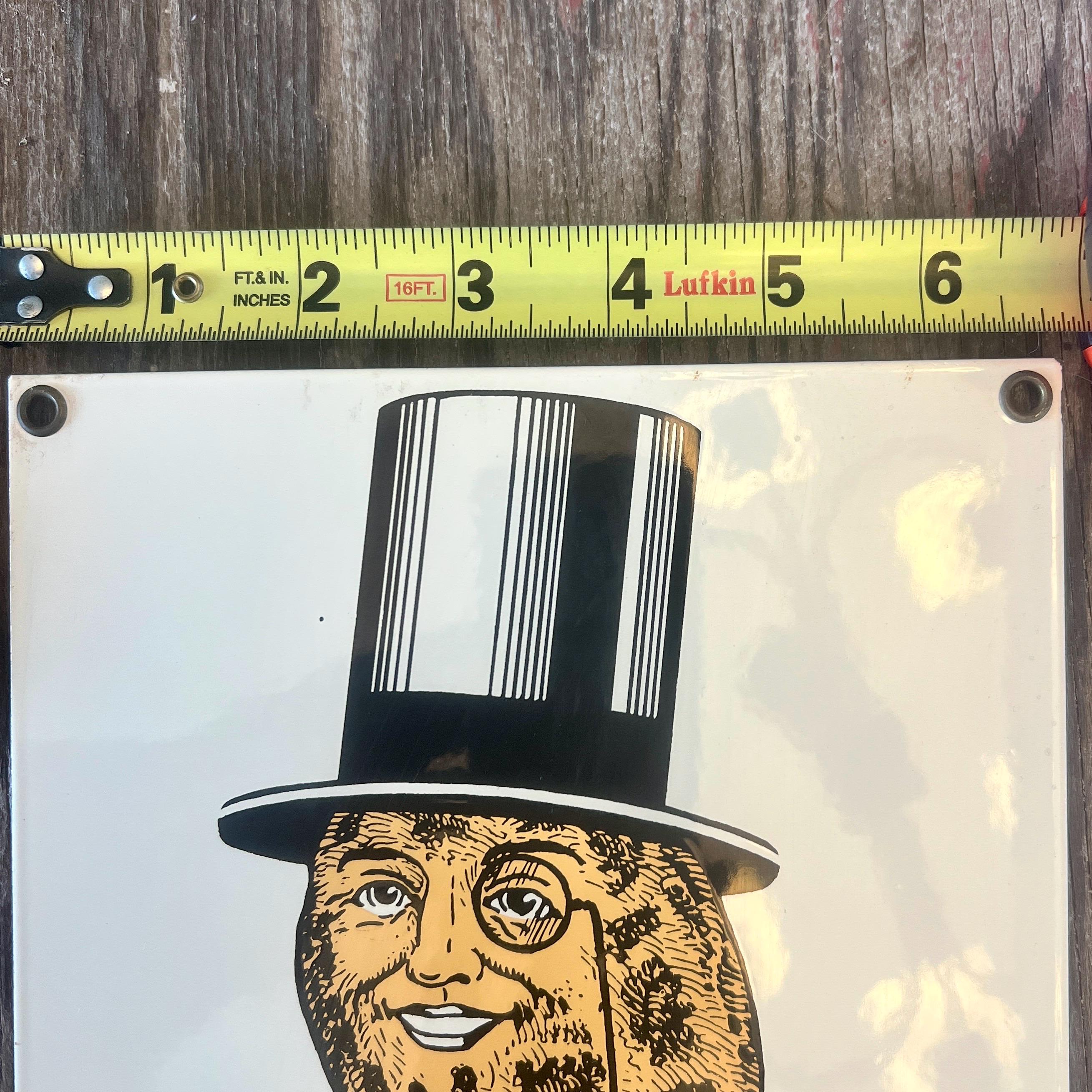 Vintage Andy Rooney Porcelain Metal Mr. Peanut Advertising Sign - Etsy
