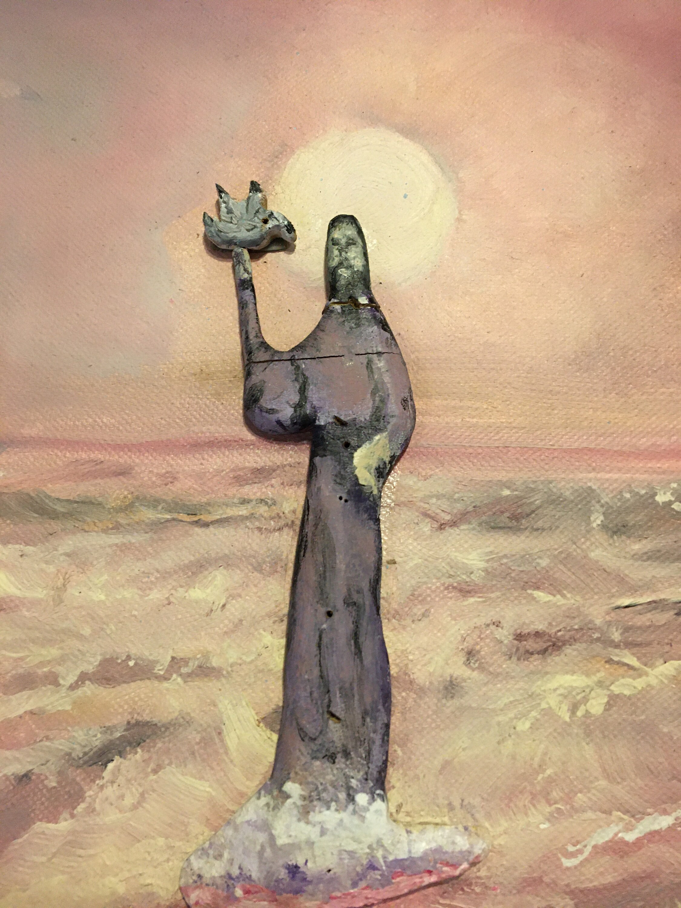 APPRAISED PF Pagan ORIGINAL Jesus on the Water Raised 3-D Metal Jesus ...