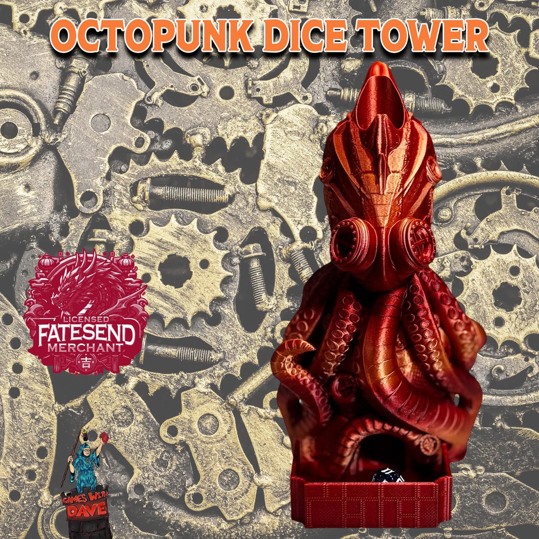 3d-printed Octopunk Dice Tower - RPG Gift - DND Dice Roller- Available ...
