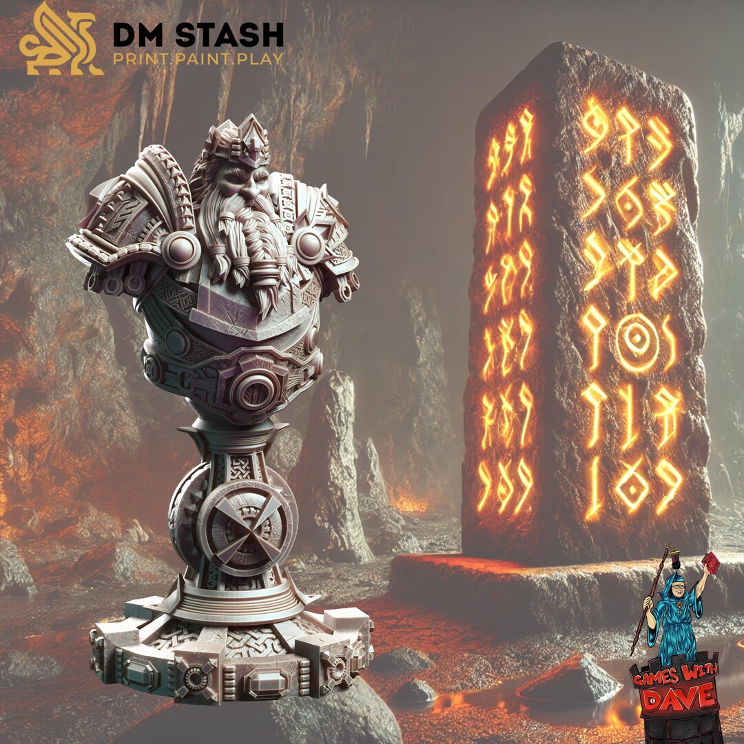 Gordrain Stonehand, Dwarven General - Bust - Designed by DM Stash ...