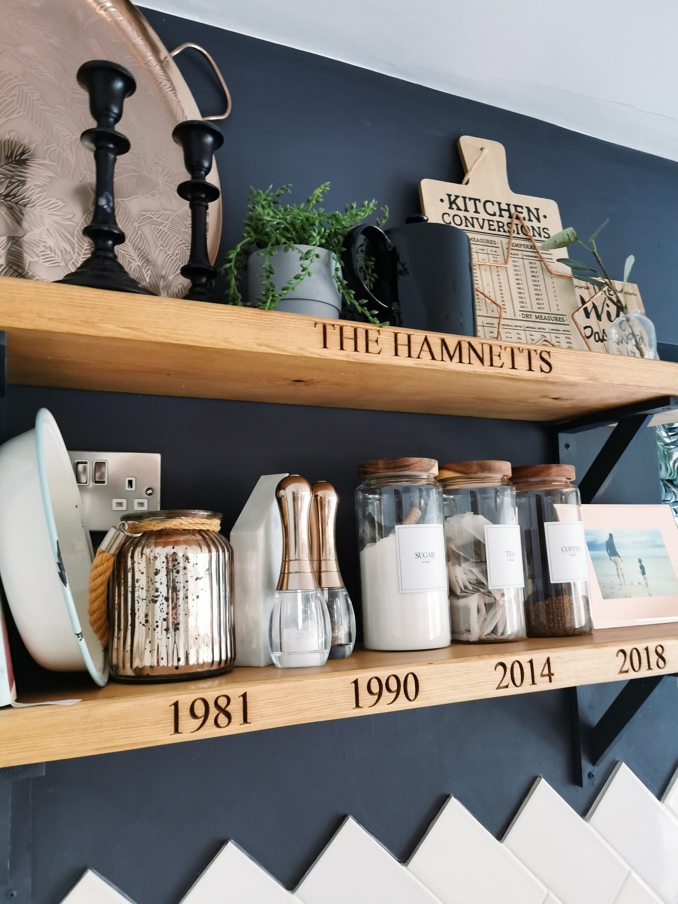 Personalised Engraved Rustic Shelves Solid Wood Shelf - Etsy UK
