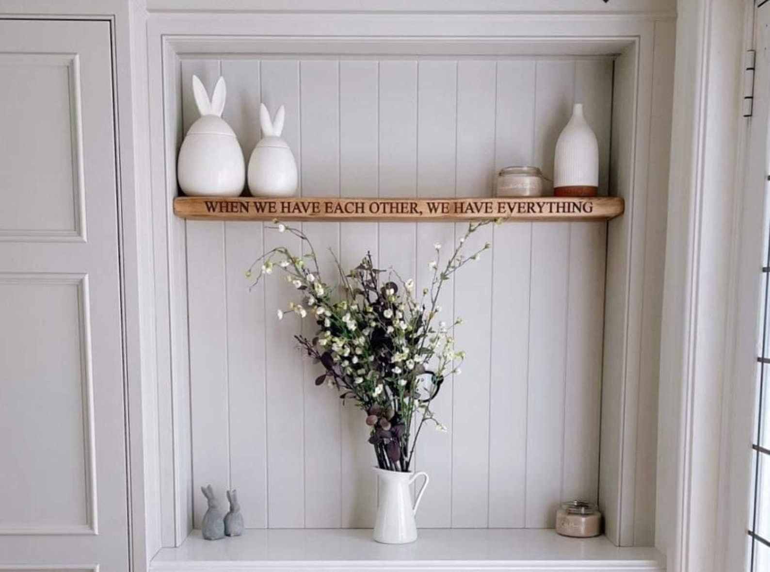 Personalised Engraved Rustic Shelves Solid Wood Shelf - Etsy UK