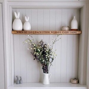 Personalised Engraved Rustic Shelves Solid Wood Shelf - Etsy UK