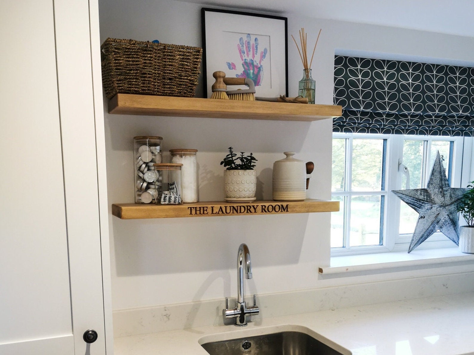 Personalised Engraved Rustic Shelves Solid Wood Shelf - Etsy UK