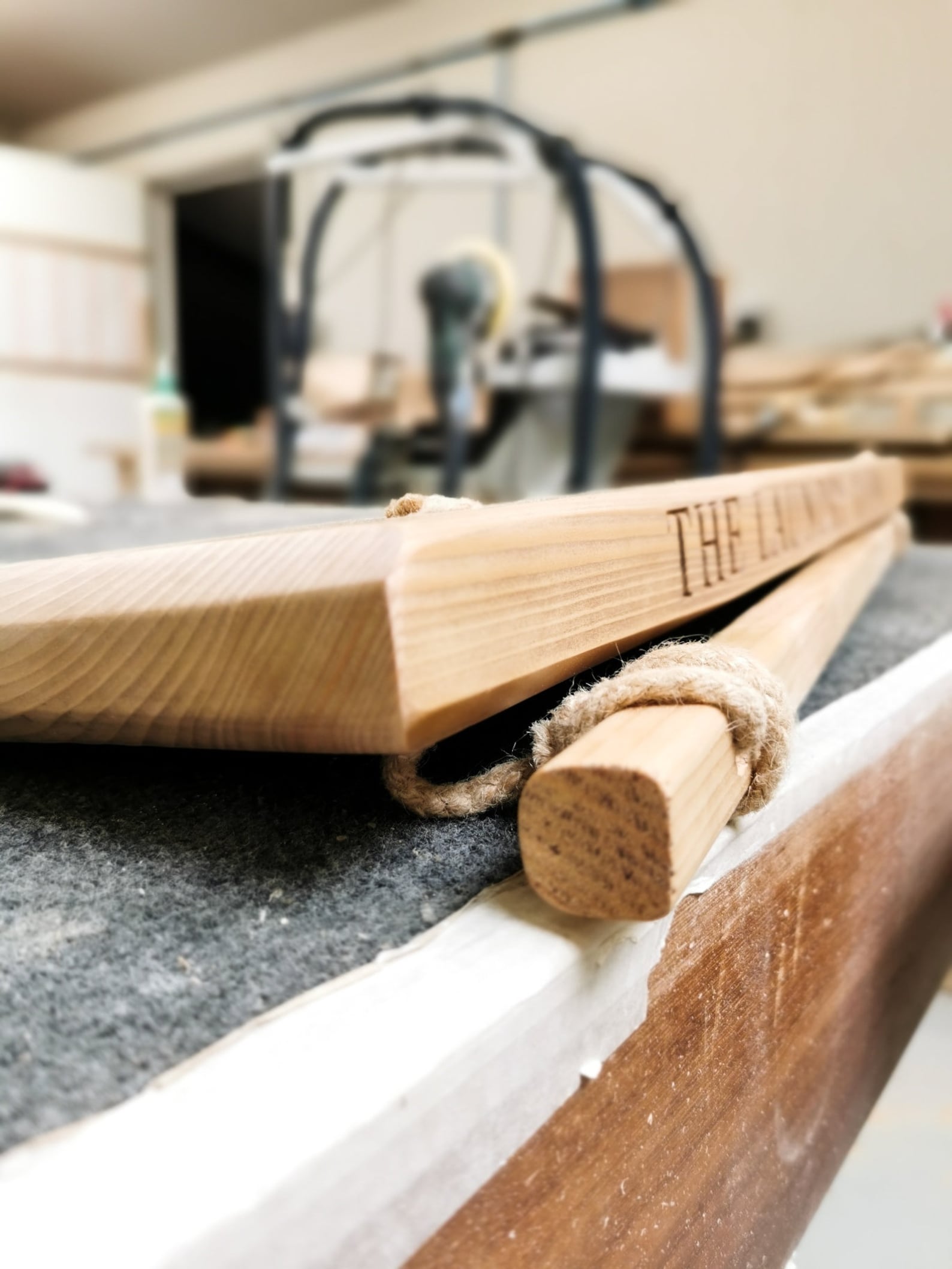 Personalised Rustic Floating Shelf With Hanging Rail | Engraved Open ...