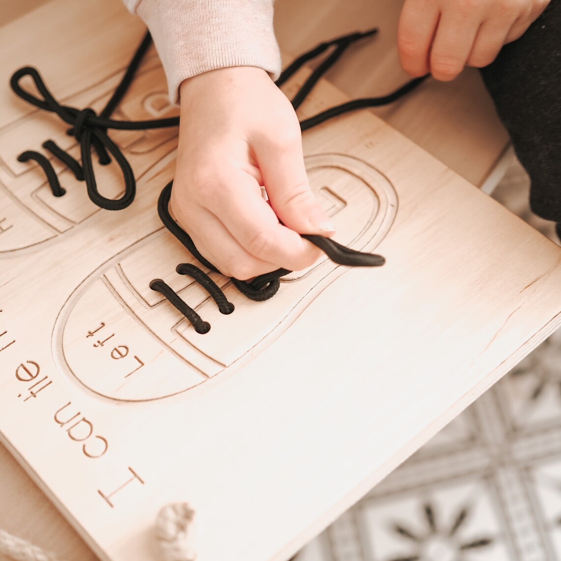 Shoe Board Educational Board Wooden Toys Montessori - Etsy