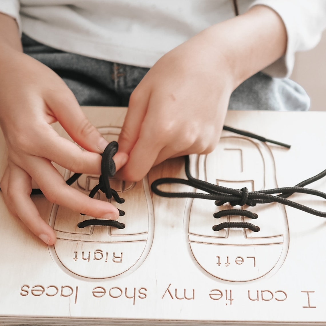 Shoe Board Educational Board Wooden toys Montessori | Etsy