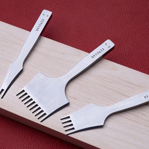French Pricking Iron Set - 2.7mm -4.5mm - Leather Stitching Irons - Etsy