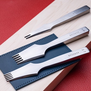 French Pricking Iron Set - 2.7mm -4.5mm - Leather Stitching Irons - Etsy