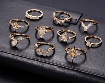 Crystal Knuckle Ring | Etsy