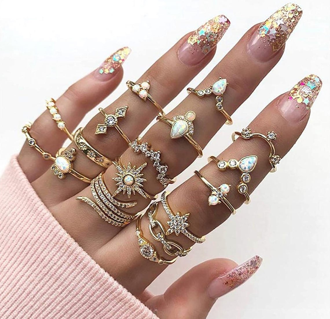 17pc Ring Set Boho Stackable Etsy