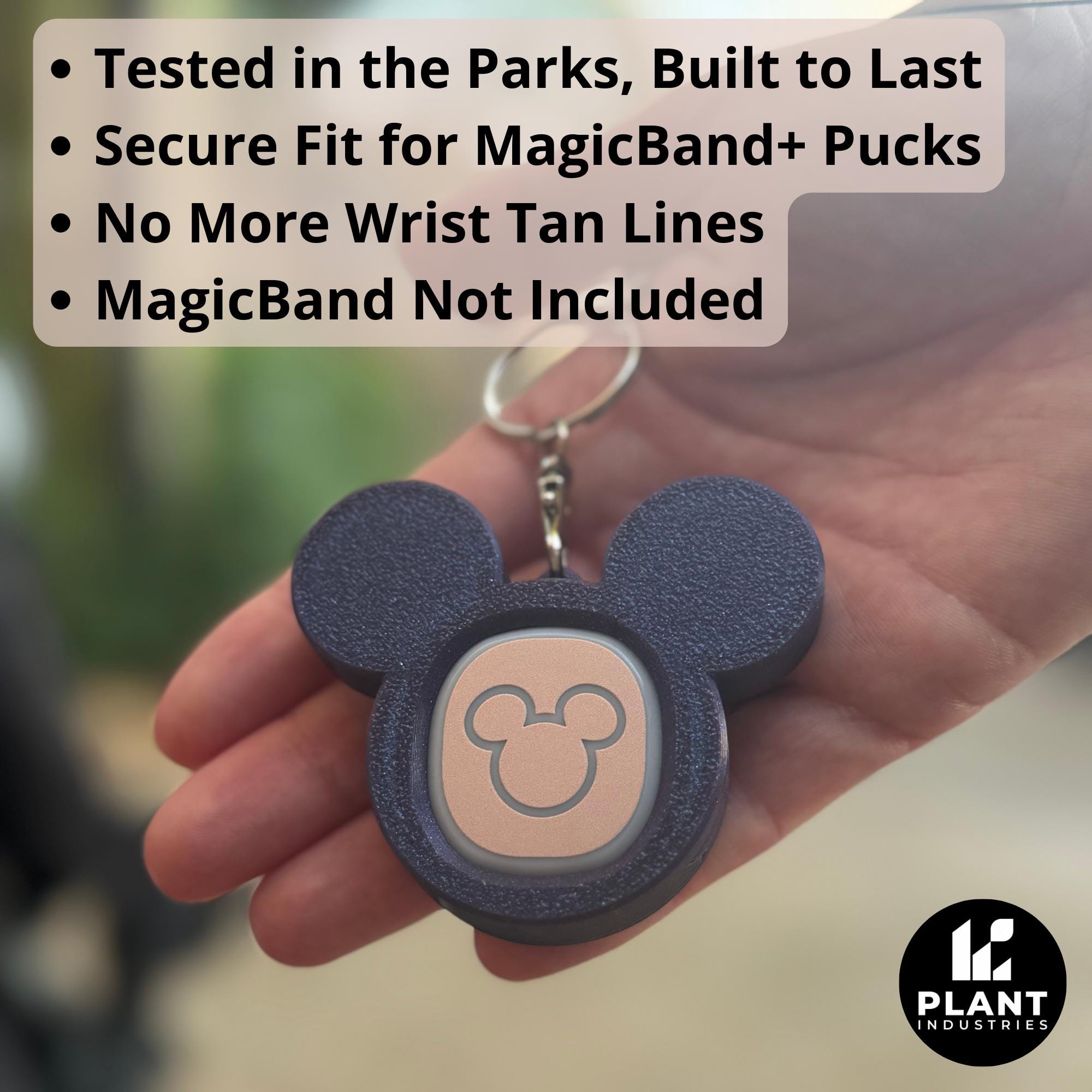 Park-pal Mouse Head Magicband+ Holder: Retractable Keychain, Charging ...