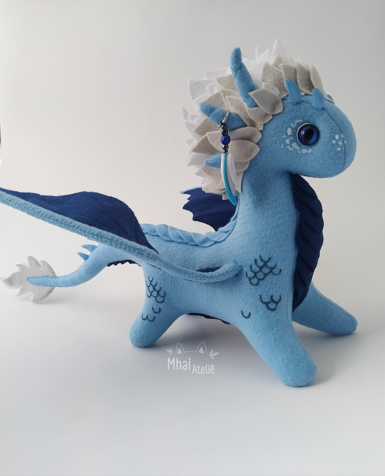 Plush Dragon, Fantasy Animal Stuffed Toy Dragon, Soft Toy Dragon, Felt ...