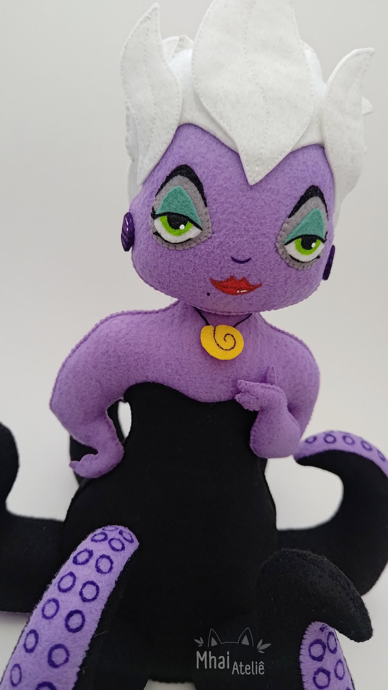 Felt Doll Ursula / Ocean Doll / Octopus Villain / Mermaid Princess ...