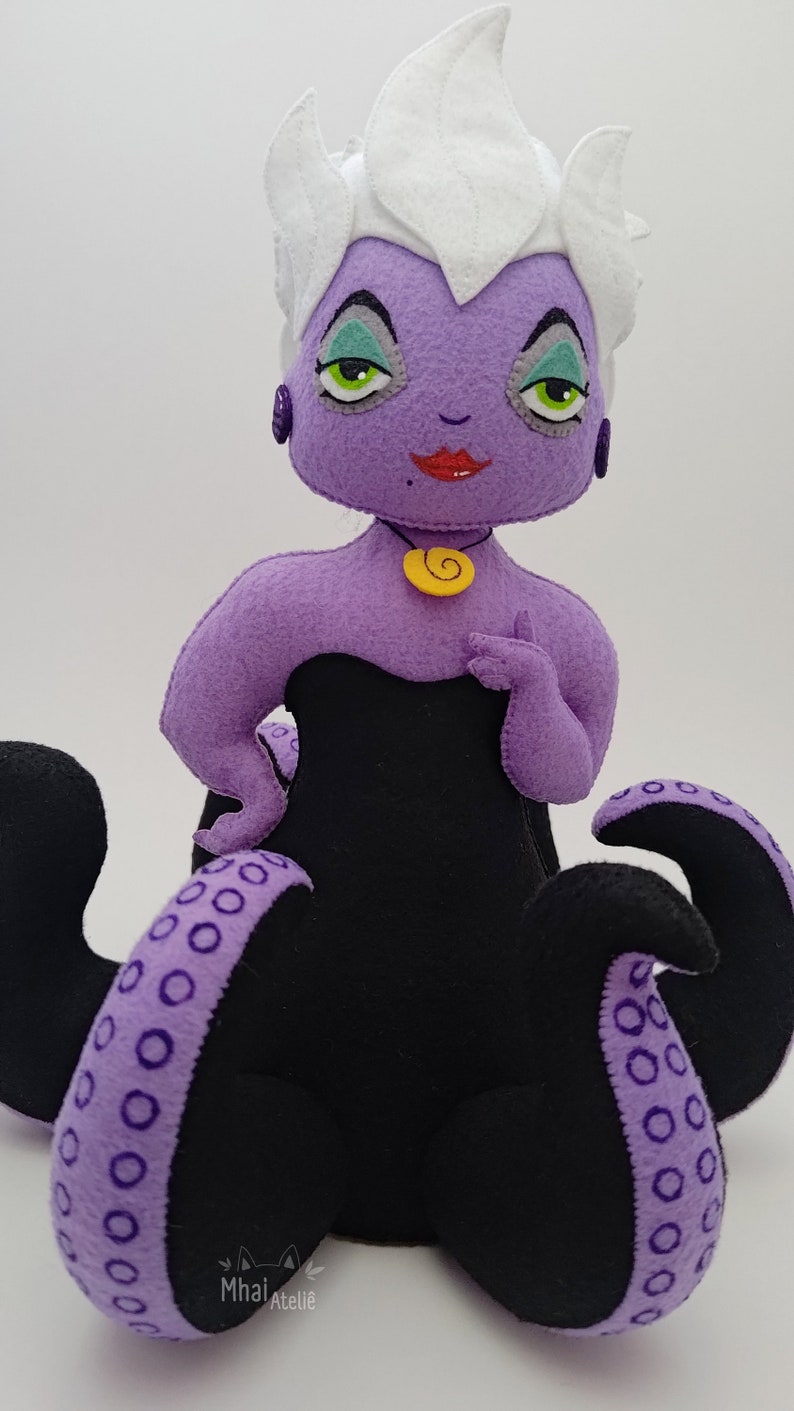 Felt Doll Ursula / Ocean Doll / Octopus Villain / Mermaid Princess ...