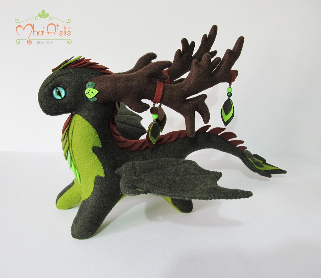 Plush Dragon, Fantasy Animal Stuffed Toy Dragon, Soft Toy Dragon, Felt ...