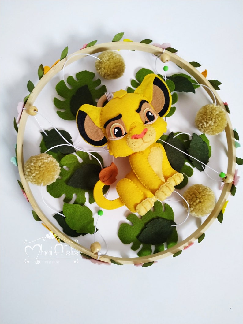 Lion King Inspired Baby Felt Mobile / Baby Crib Mobile / Simba - Etsy