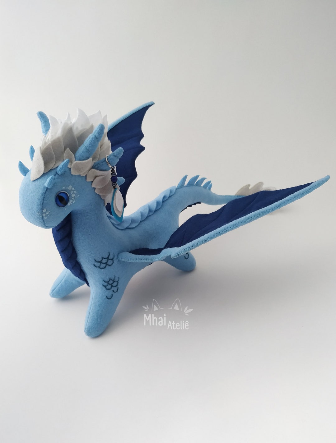 Plush Dragon, Fantasy Animal Stuffed Toy Dragon, Soft Toy Dragon, Felt ...
