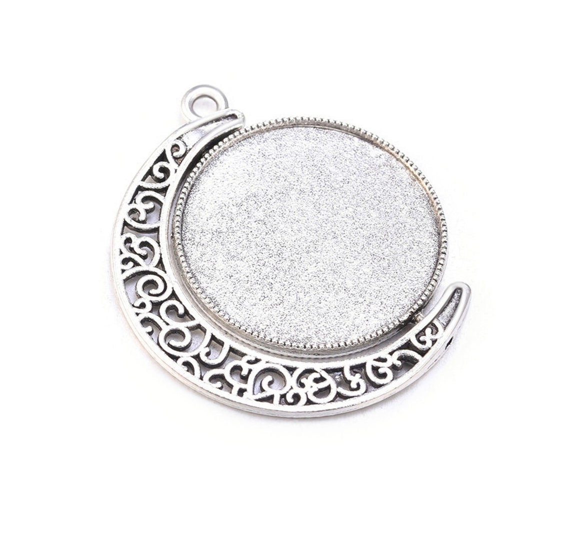 Two Sides Base Cabochon Setting, Cabochon Bezel Tray, Jewelry Findings ...
