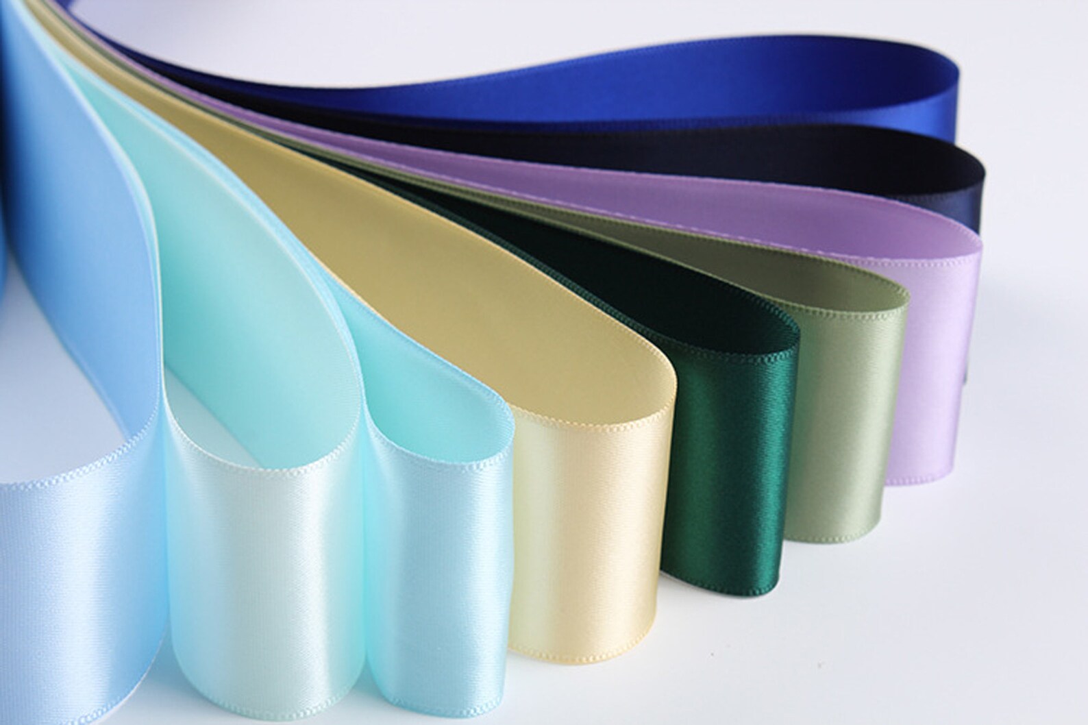 20 Yards 2 Inch Polyester Satin Silk Ribbon By The Yard | Etsy