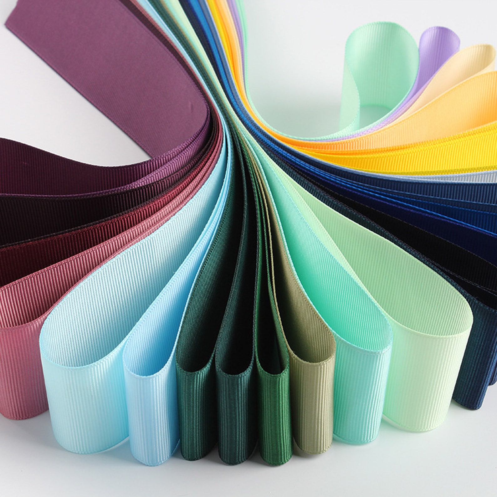 20 Yards Solid 3 Inch Grosgrain Ribbon by the Yard Wholesale | Etsy